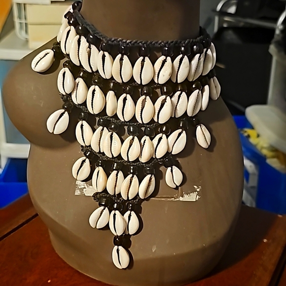 Tribal Tent Africa | Jewelry | Vintage Cowrie Shell Choker Sea Shell ...